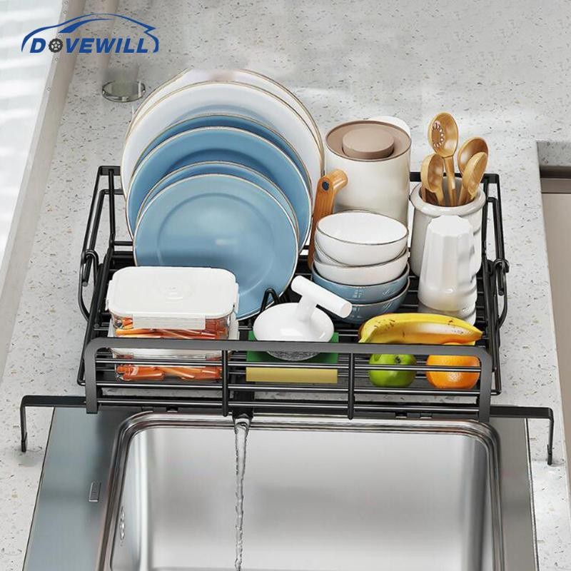 [Dovewill] Dish Drainer Rack Stable Rustproof with Swivel Drainage ...