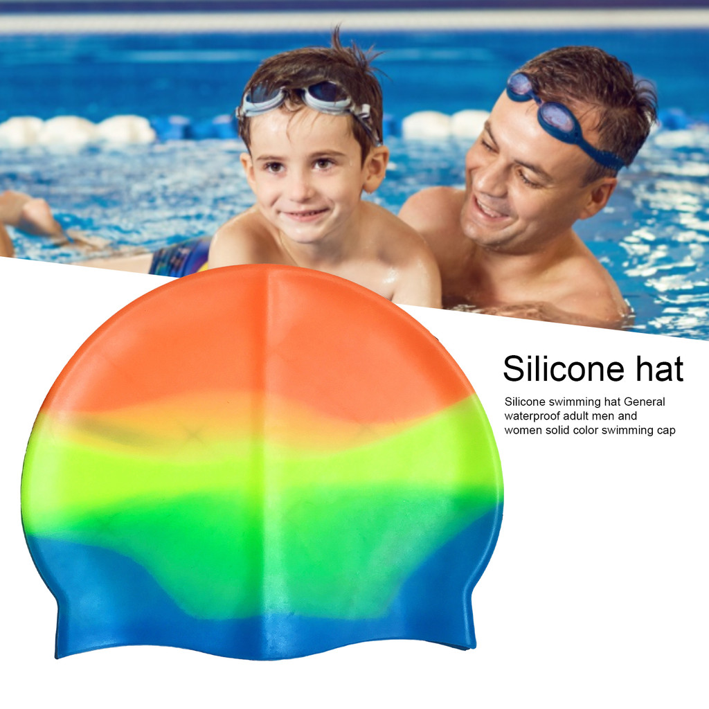 LEM- Men Swimming Hat Unisex Elastic Anti-slip Breathable No Constraint ...