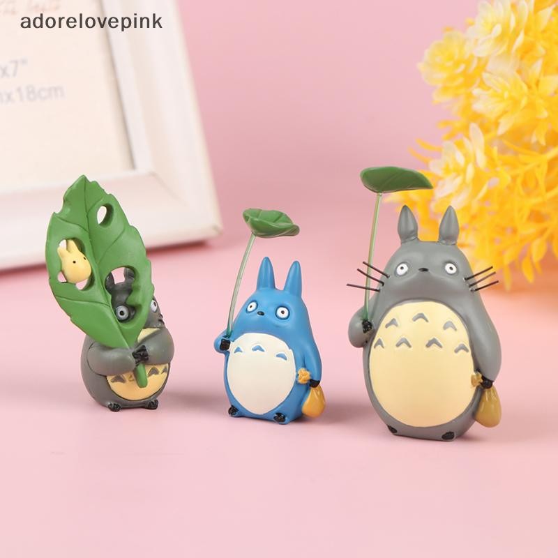 adorelovepink 1Pc Totoro Figures Model Totoro Girl with Leaf Model ...