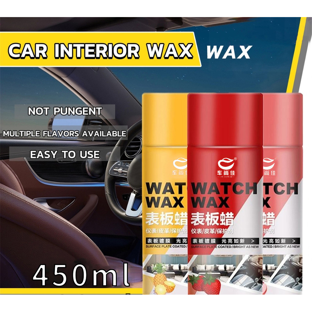 450ML Watch Wax Interior Spray Car Interior Dashboard Watch Wax ...