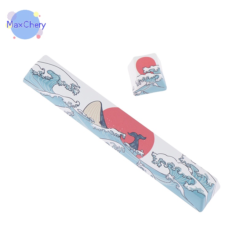 MCHY> 2Pcs Coral Sea Keycaps PBT Five Sides Dye-Subbed Spacebar 6.25U ...