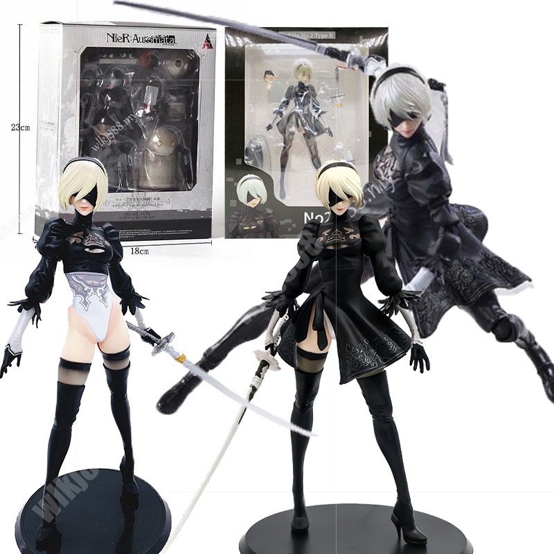 2 Type B NieR Automata YoRHa No 2B Play Action Figure PVC 28cm | Shopee ...