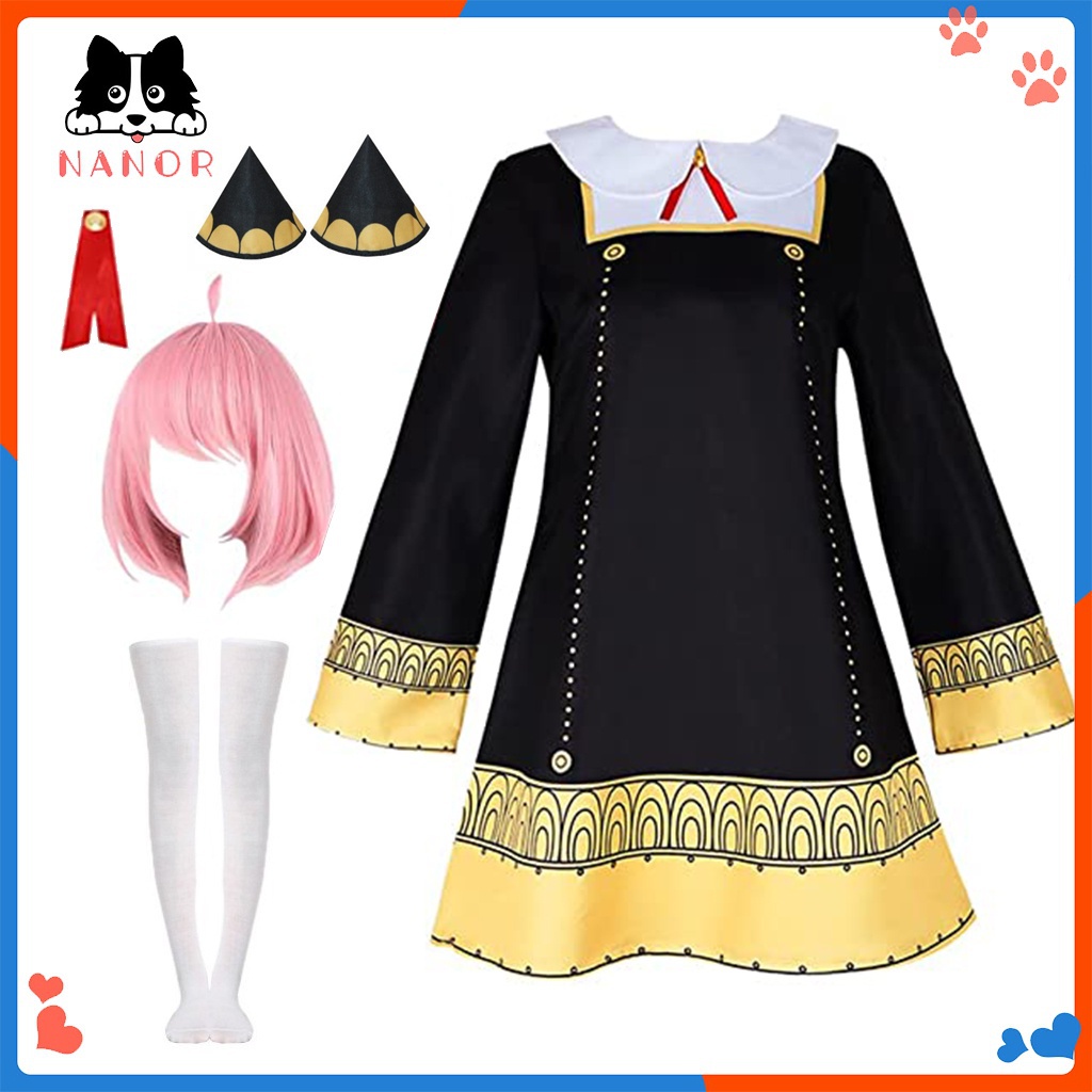 Ready Stock Anime Spy X Family Cosplay Anya Forger Costume Cosplay