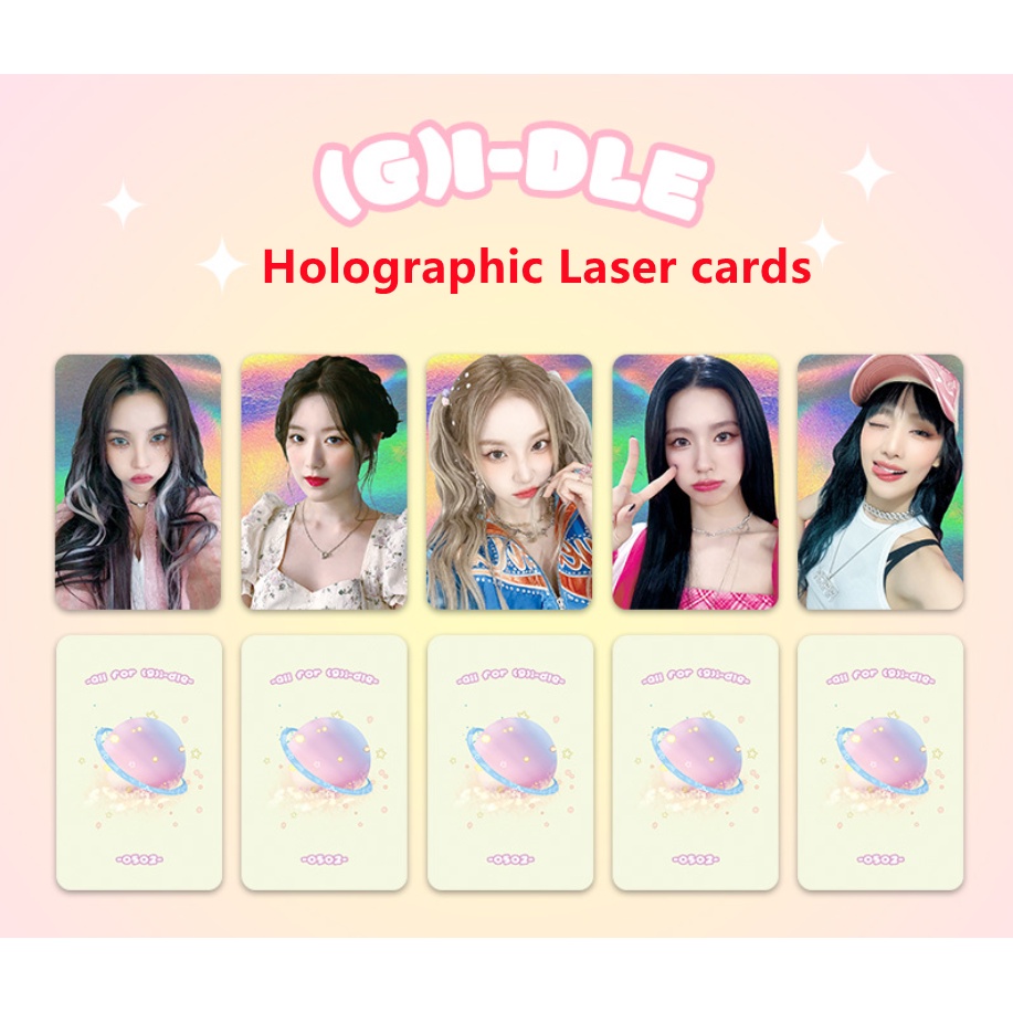 5pcs/set (G)I-DLE Lomo Card 6th Mini Album I FEEL KMS Photocards Miyeon ...