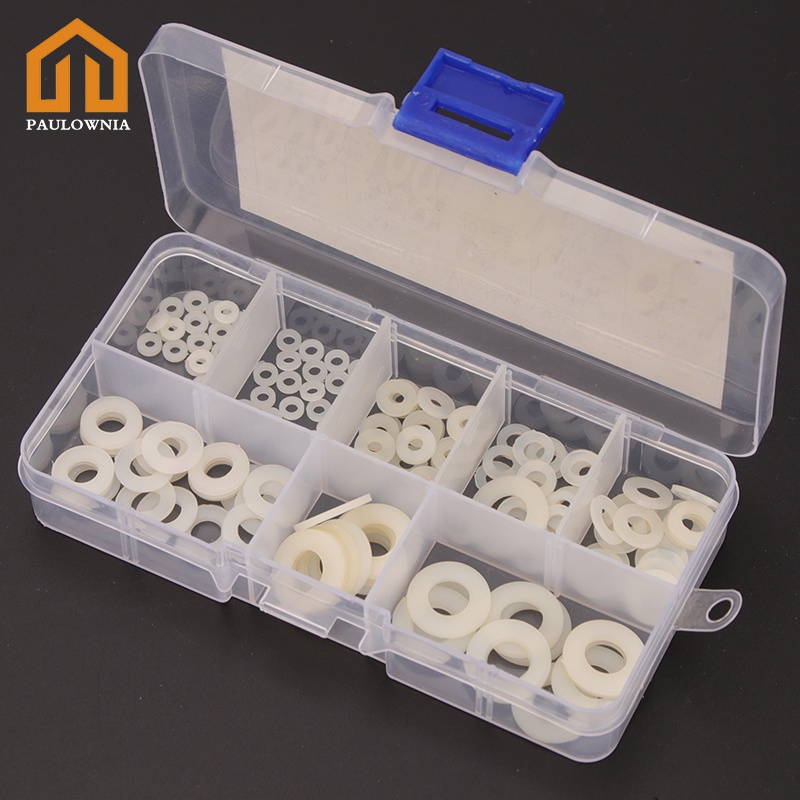 140PCS/box HARD TYPE Nylon Washer Flat Gasket M2 M2.5 M3 M4 M5 M6 M8 ...