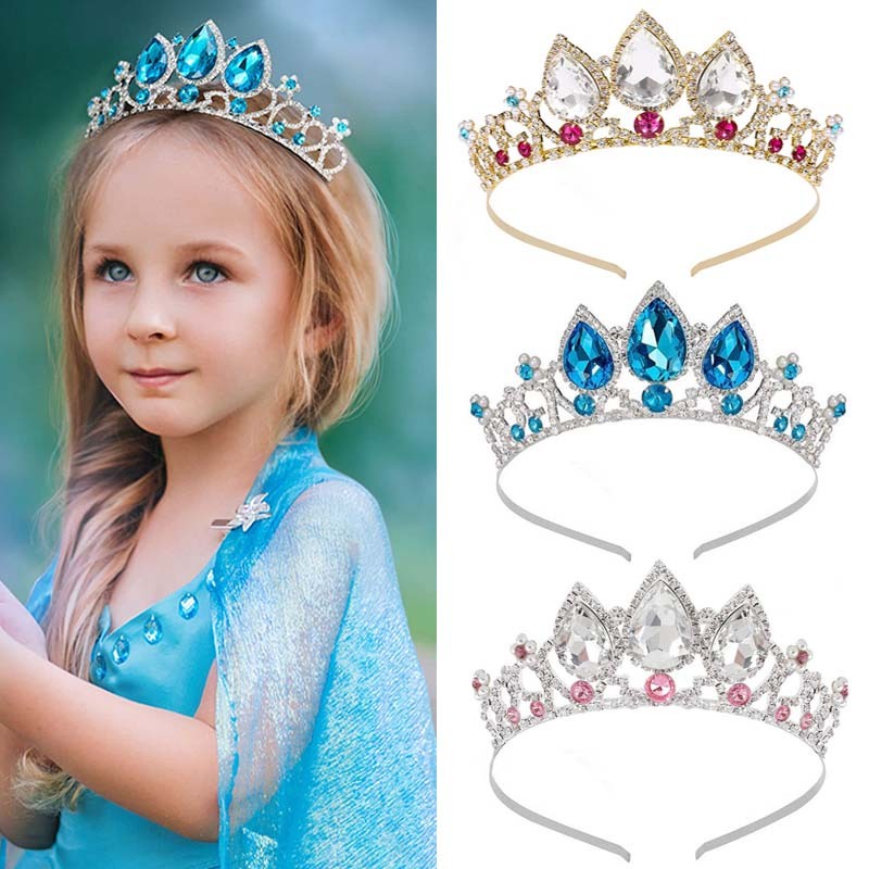 Cute Metal Princess Girls Tiara Crown for Kids Children Bride Flower ...