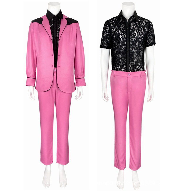 Elvis Presley Cosplay Costume for Men Elvis pink suits performance ...