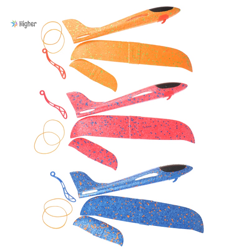 Higher＞ Foam Hand Throw Airplane Rubber Band Ejection Launch Glider ...