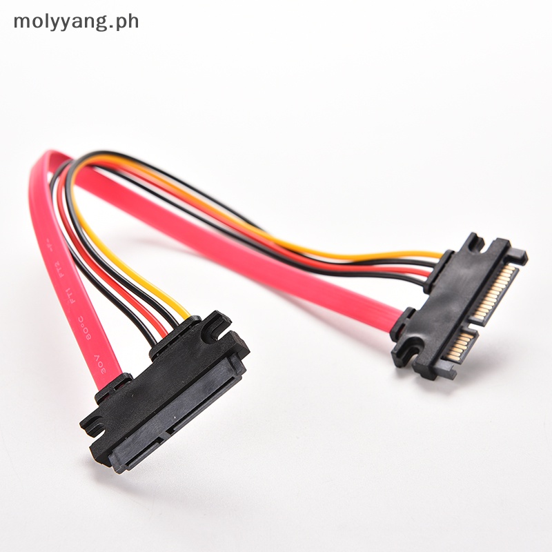 LYN 12 Inch Male to Female 7+15 Pin SATA Data HDD Power Combo Extend ...