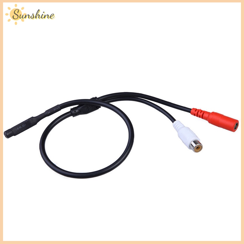Sunshine> Mic Audio Mini Hidden Microphone Wire for CCTV Security ...