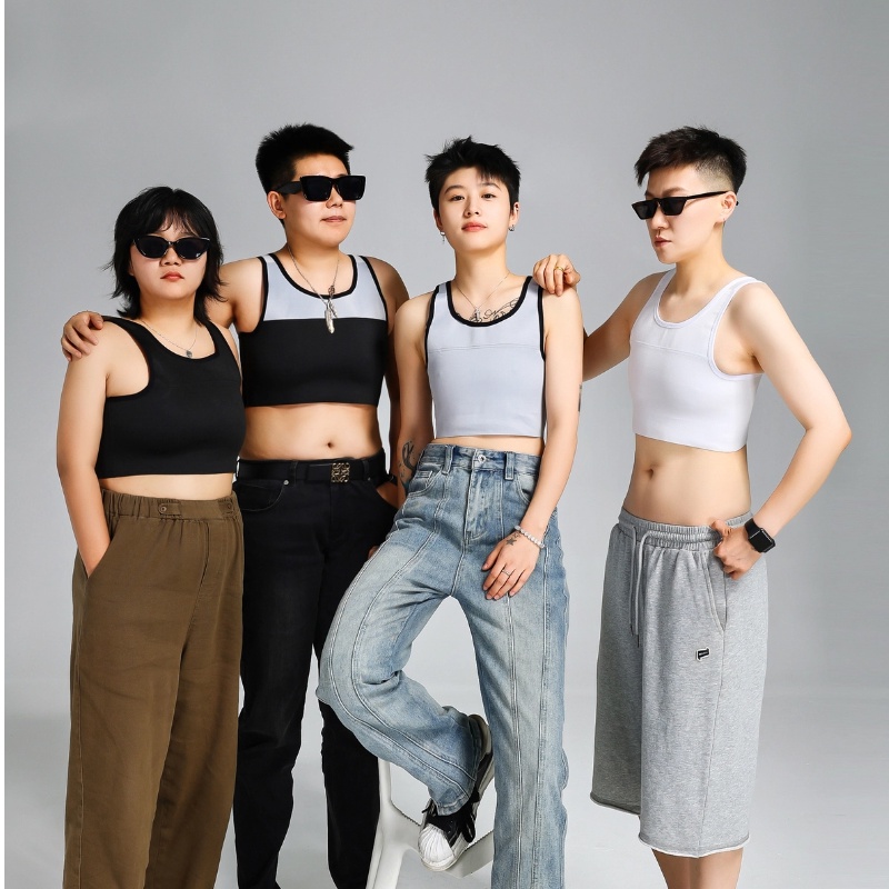 Pullover Chest binder Tank Top Tomboy Corset 360°Bandage Breast Bandage ...