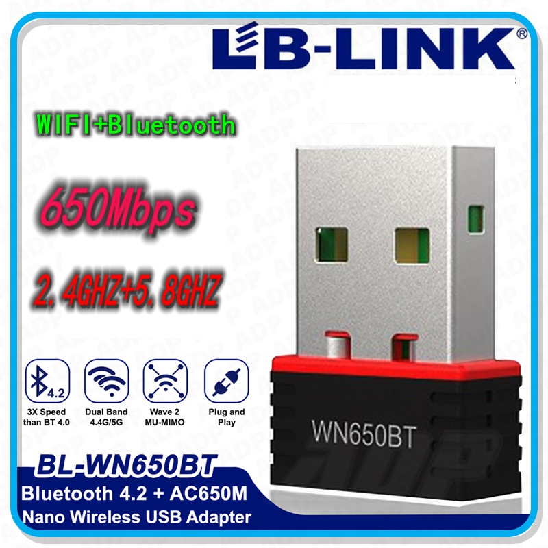 LB-Link USB WIFI for PC TV LAPTOP 650Mbps+ Bluetooth Wireless USB WiFi ...