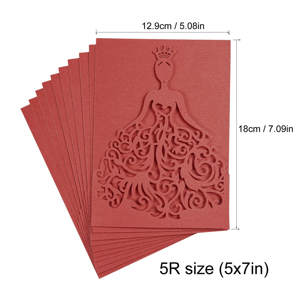 10pcs Elegant 5R Debut Invitation Card Holder Princess Pattern Girl ...