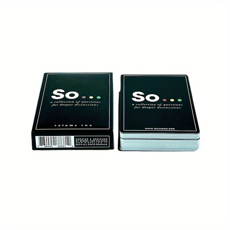 So Cards Deep Conversation Starters Question Card Game Board Game ...