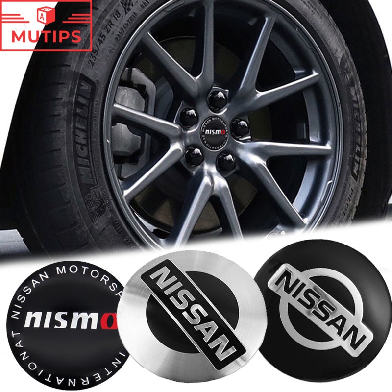 Nissan 4Pcs/set 56mm Car Wheel Hub Cap Sticker Metal Emblem Stickers ...