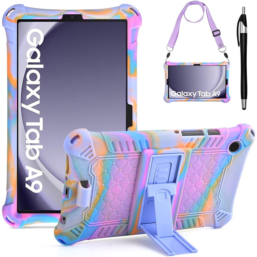 For Samsung Galaxy Tab A9 8.7 Inch Case with Shoulder Strap, Multi ...