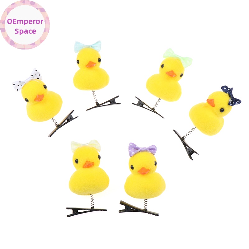 OEmperor 1Pcs Spring Hair Clip Fashion Children Bow Little Yellow Duck ...
