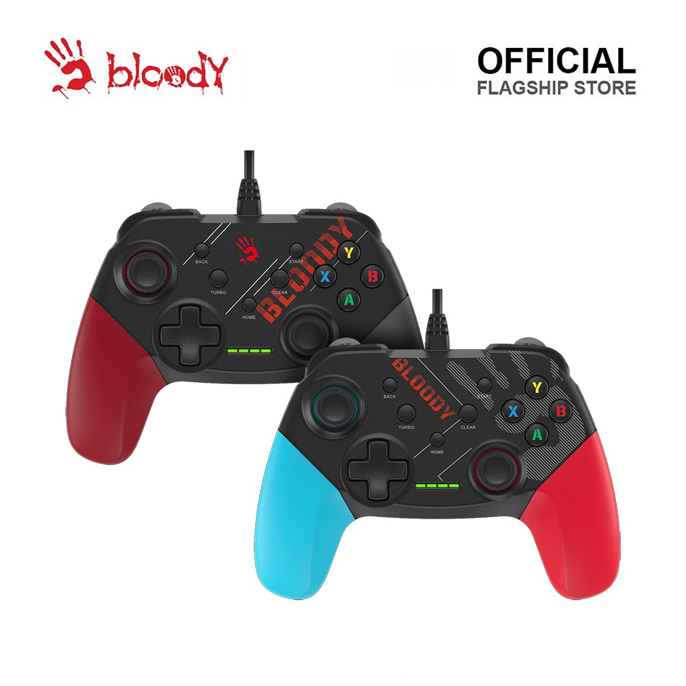 Bloody GP30 Red/Blue Dual Vibration Motors Multi-Platform USB Wired ...