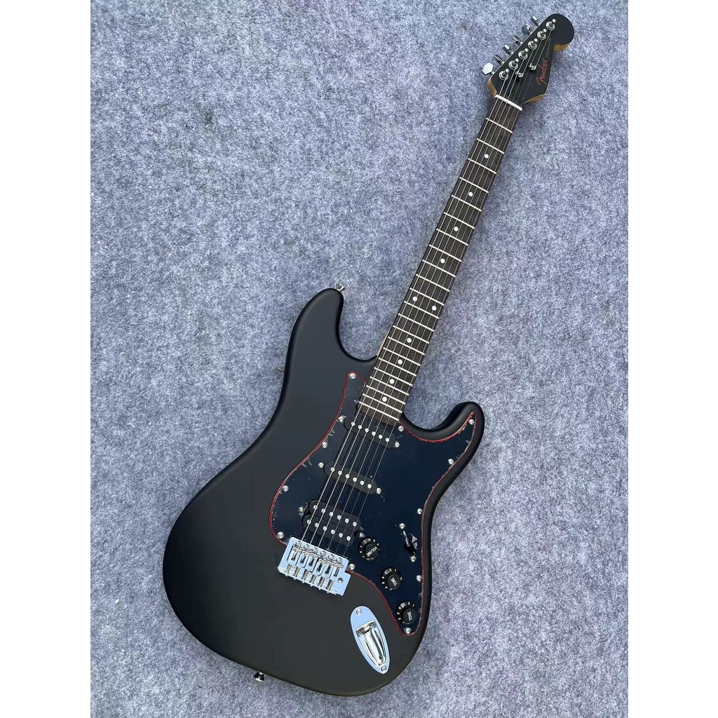 Custom Made Fender Stratocaster Matte Black Electric Guitar SSH Pickups ...