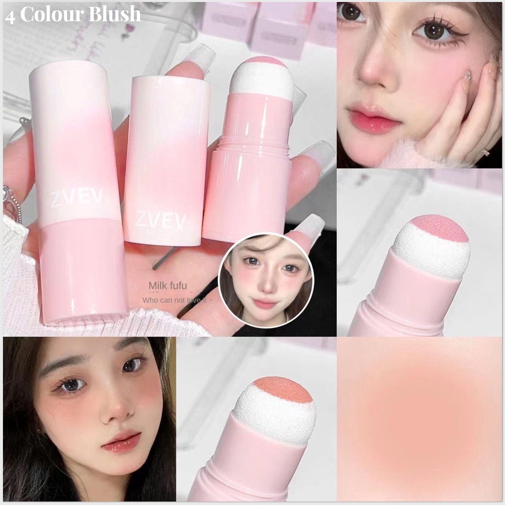 4 Colours Matte Rouge Blush Stick / Matte Whitening Pink Girly Heart ...