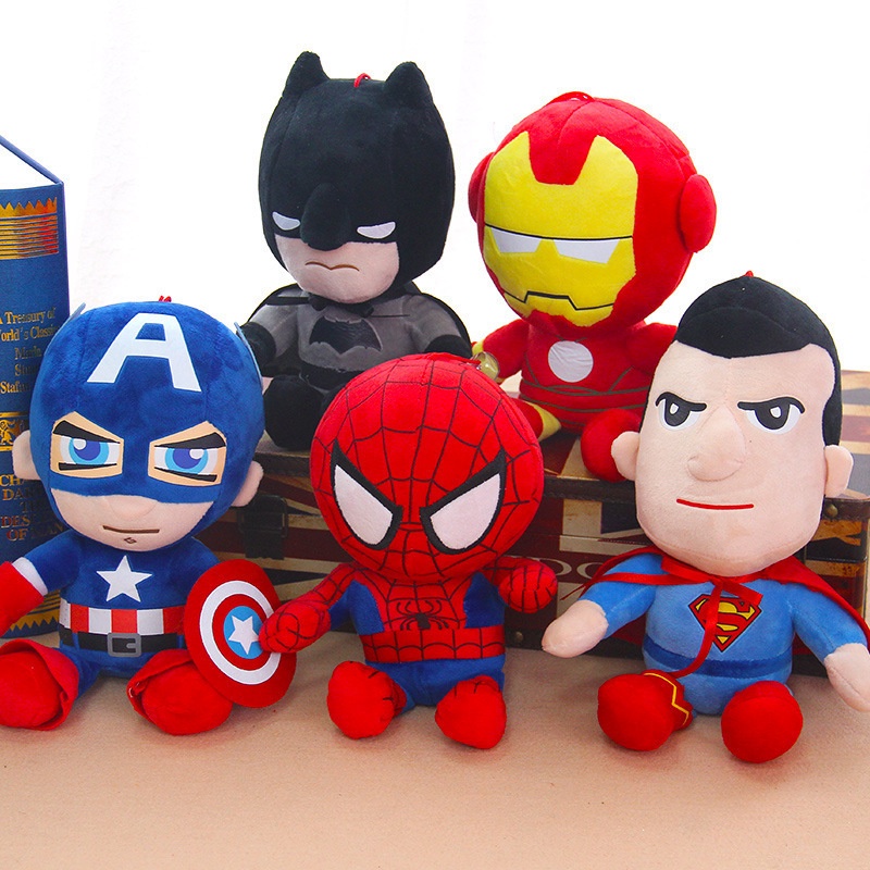Super Hero Plush Toys Spiderman iron Man Captain America Batman ...