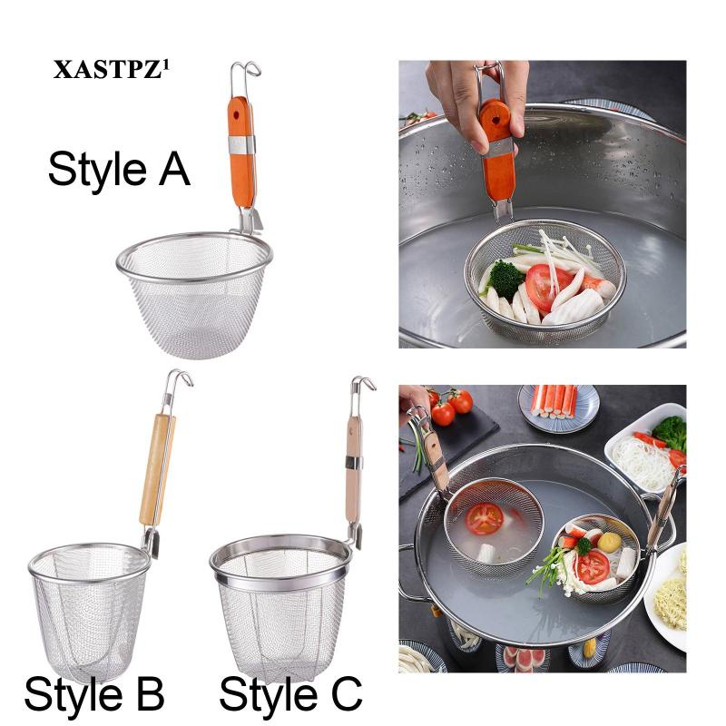 [Xastpz1] Pasta Strainer Colander Deep Fry Basket for Vegetable Noodles ...