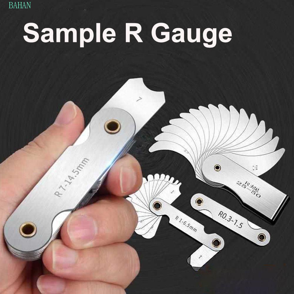 BAHAN 16pcs/set Screw Pitch Radius Fillet Gauge Measuring Gage Arc ...