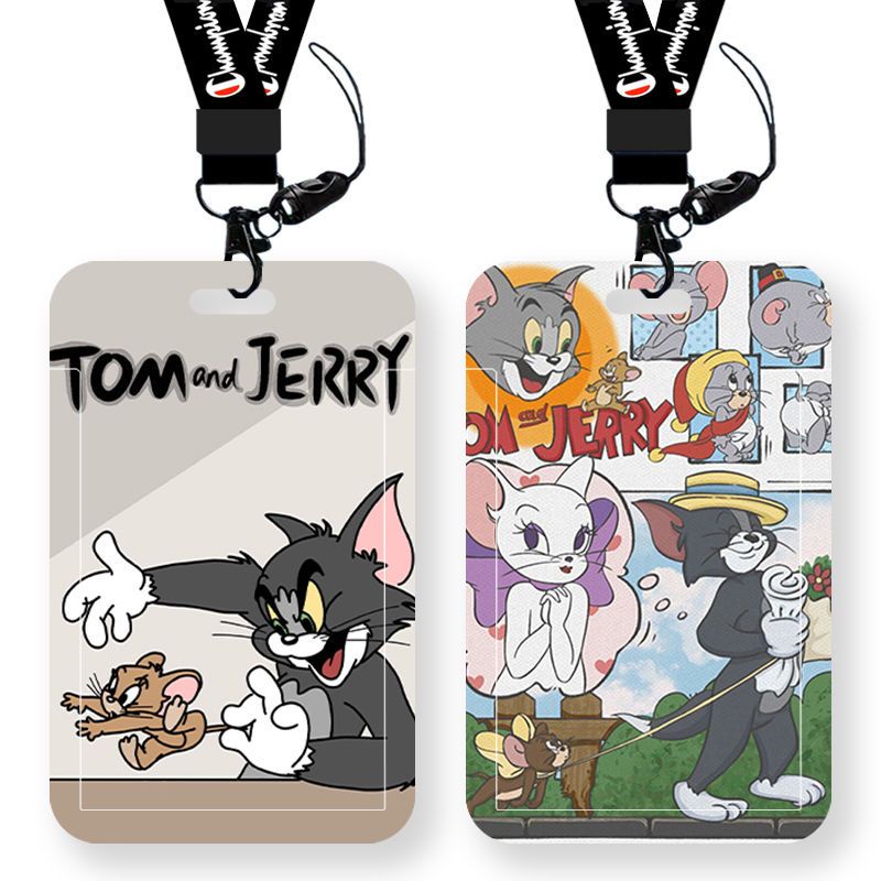 Cute Tom and jerry Card Holder With Neck Lanyard ID Badge Name Tag ...