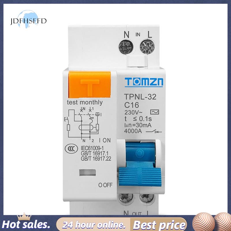 【jdfhsffd】TOMZN TPNL DPNL 230V 1P+N Residual Current Circuit Breaker with over and Short Current ...