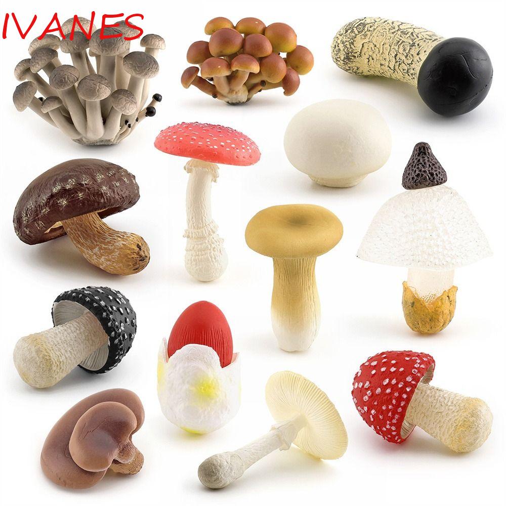 IVANES Fungus Figurines, Vegetable Model Matsutake Oyste Simulation ...