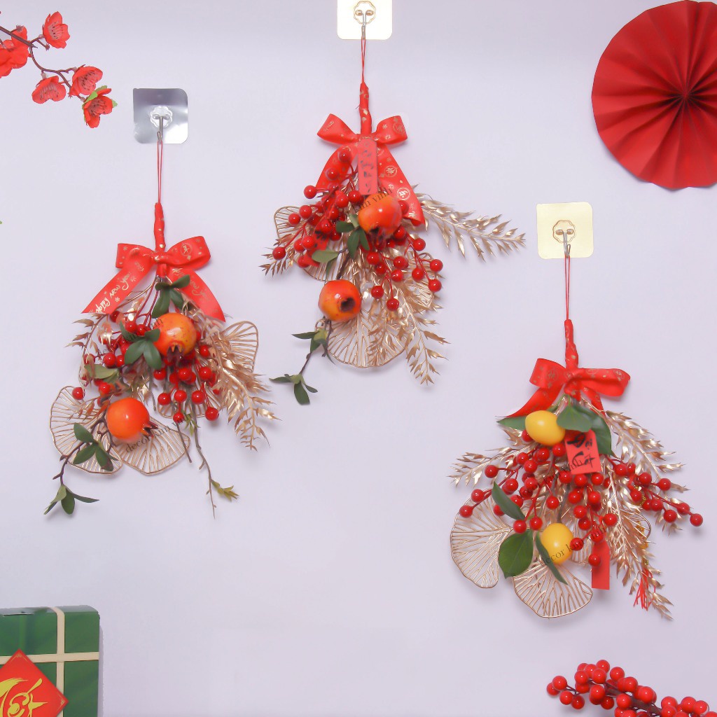 Decorative Wreath CNY- Flower Fan CNY H98 | Shopee Philippines