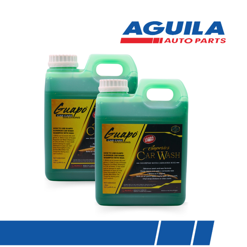 Guapo Car Shampoo with Carnauba Wax (1Liter) | Shopee Philippines