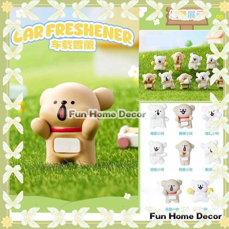 Miniso Maltese Car Freshener Cartoon Dog Figurine Sculpture Blind box ...