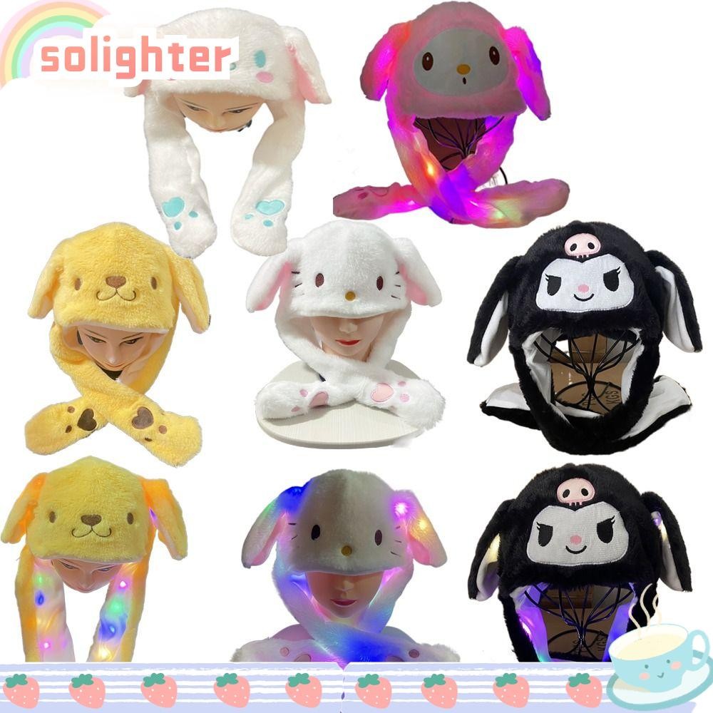 SOLIGHTER Glowing Plush Moving Hat, Headwear Animal Animal Earflap Hat ...