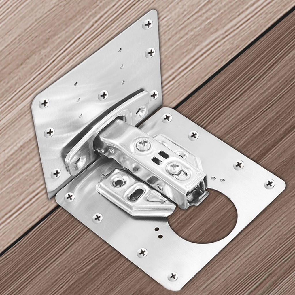 Stainless Steel Door Hinge Fixed Plate Cabinet Hinge Repair Plates With ...