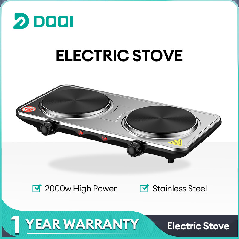 DQQI 2000W Electric Stove Double Hot Plate Electric Cooking Stove Micromatic | Shopee Philippines