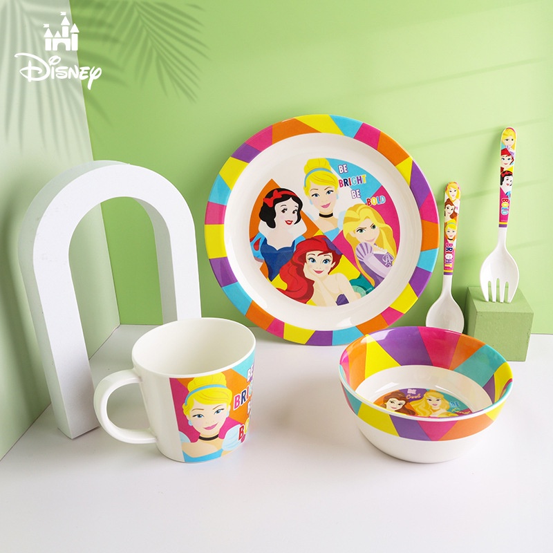 Melamine Disney Princess design Dinnerware Bowl Plate Spoon Baso ...