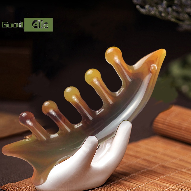 GoodGirl Head Massage Comb Guasha Stick Shark Comb Head Body Pressure ...