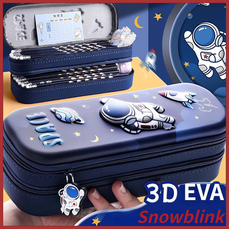 3D EVA Pencil Case for Kids Astronauts Pencil Box School Stationery Box ...