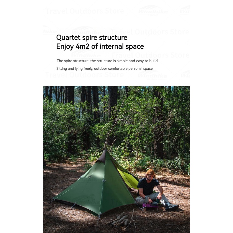 Naturehike SPIRE 1 Person Ultralight Hiking Tent Waterproof Tent Canopy ...