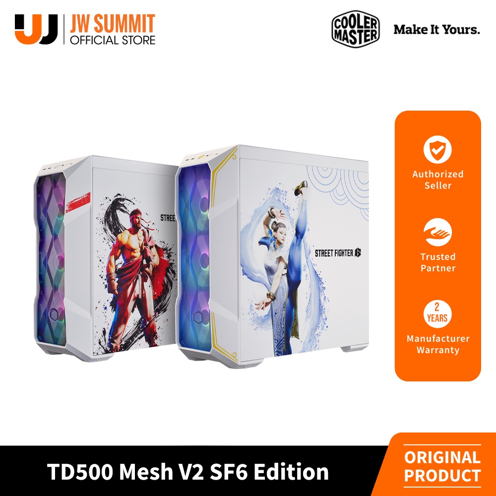 Cooler Master MasterBox TD500 Mesh V2 Ryu & Chun-Li Street Fighter 6 ...