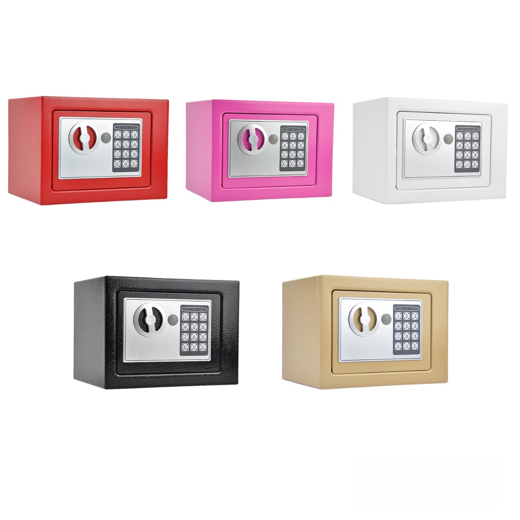 Mini Safe Money Bank Small Password Key Security Children Kids Cash Box ...