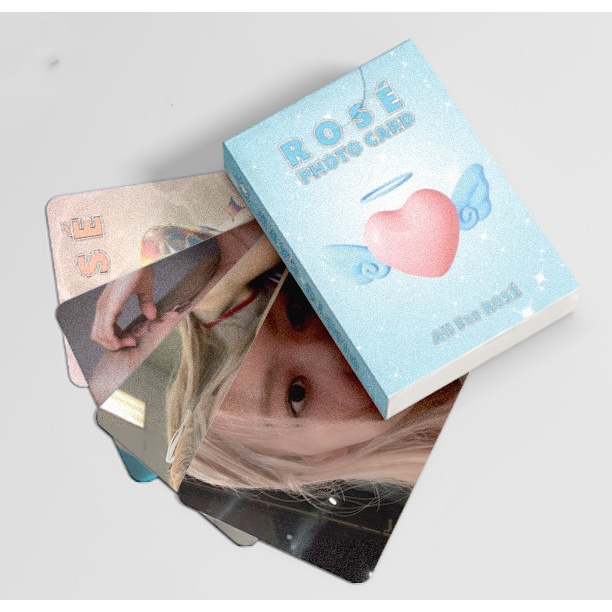 50-55pcs/box BP Laser Holographic Lomo Cards JISOO LISA ROSE JENNIE ...