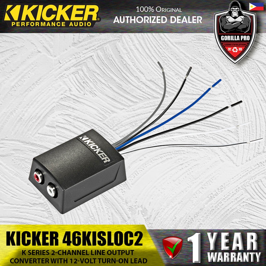 Kicker 46KISLOC2 K Series 2-channel line output converter with 12-volt ...