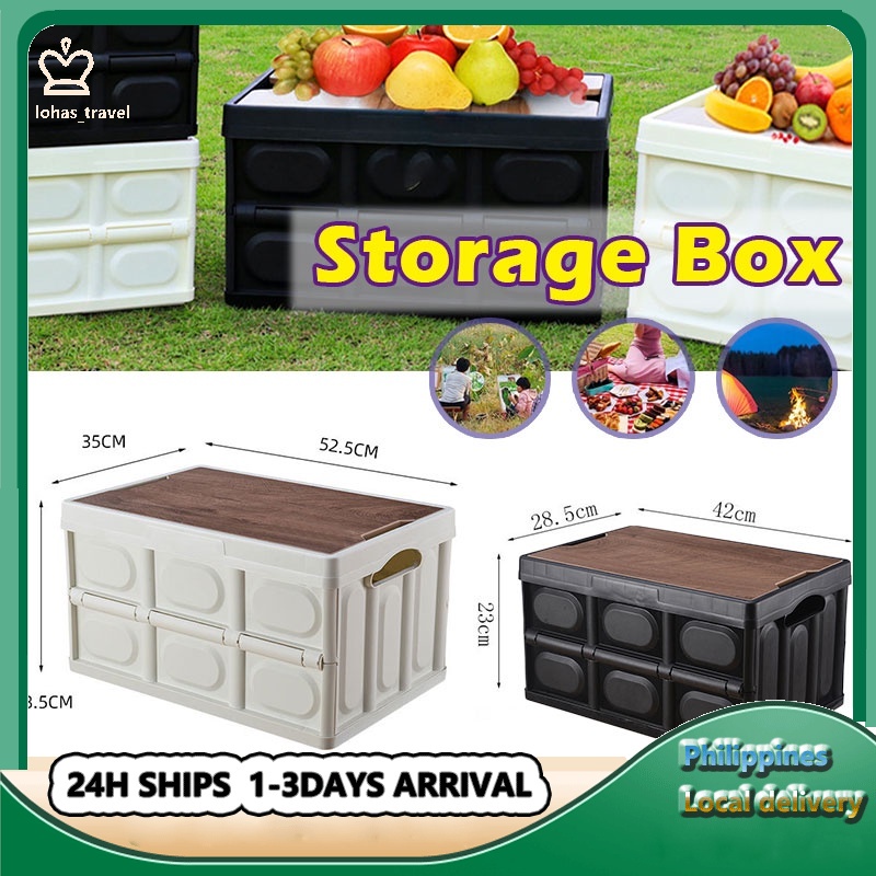 Outdoor Folding Table Portable Storage Tables Storage Box Travel Table ...
