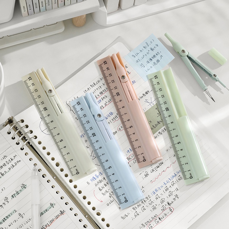 Minimalist Morandi Color Compass Set Multi-functional Three-in-One ...