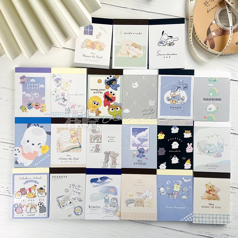 20% off Japan CRUX mini Note Pad Snoopy Donald Duck Sesame Street サンリオ ...