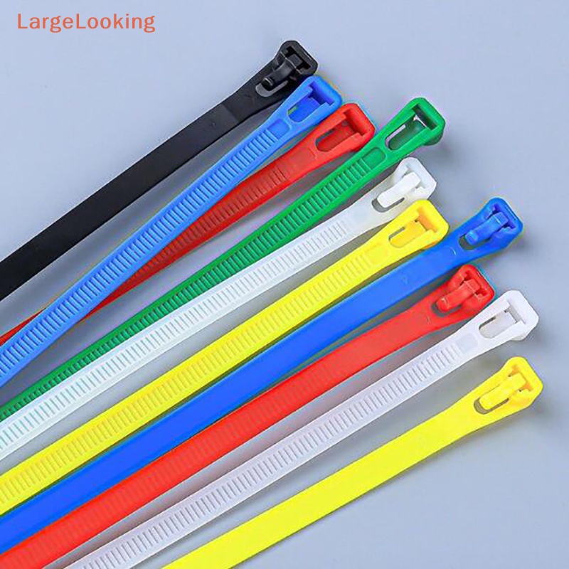 [LargeLooking] 50PCS Plastic Reusable Cable Zip Tie Nylon May Wrap ...