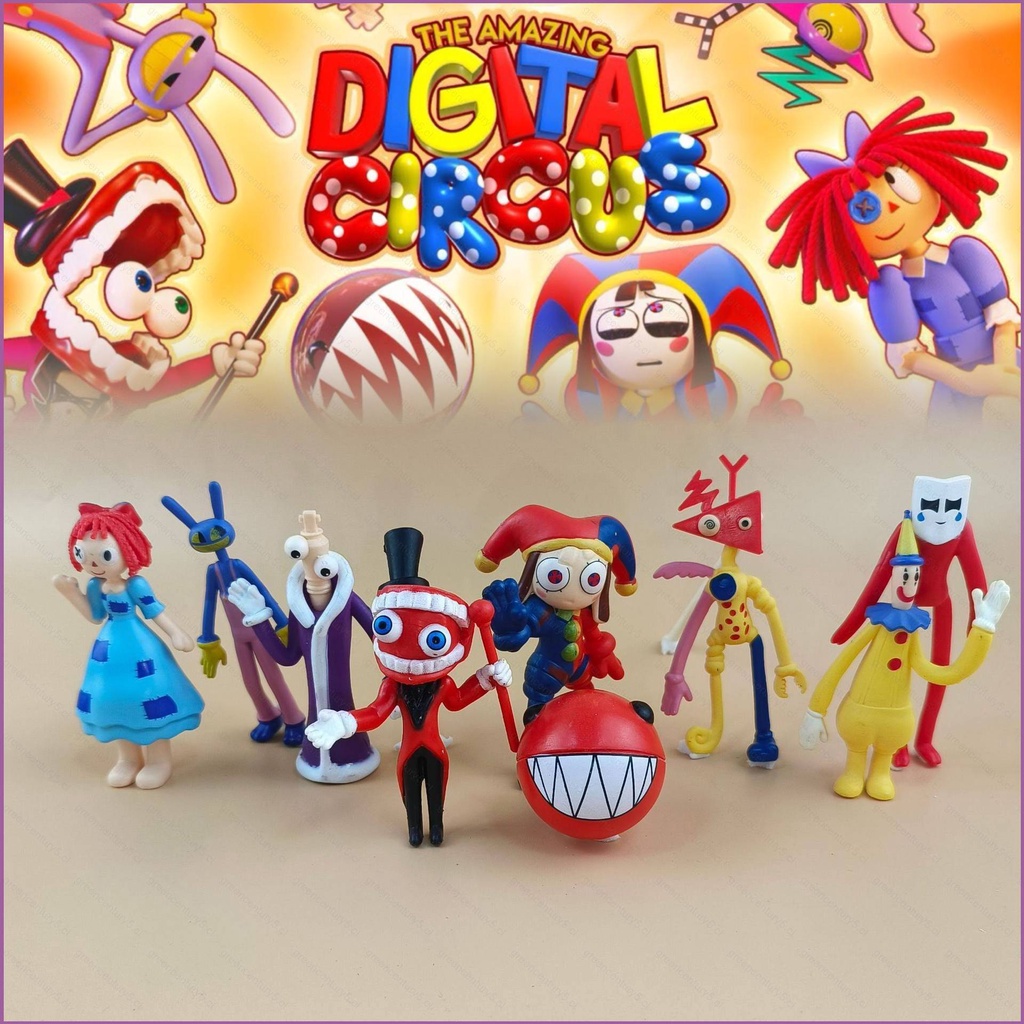 CWC 9pcs THE AMAZING DIGITAL CIRCUS Action Figure Jax Pomni Ragatha ...