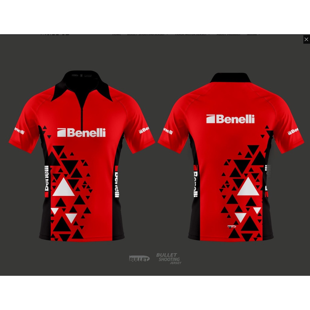 Red and white styles with diverse tactical designs BENELLI POLO SHIRT ...